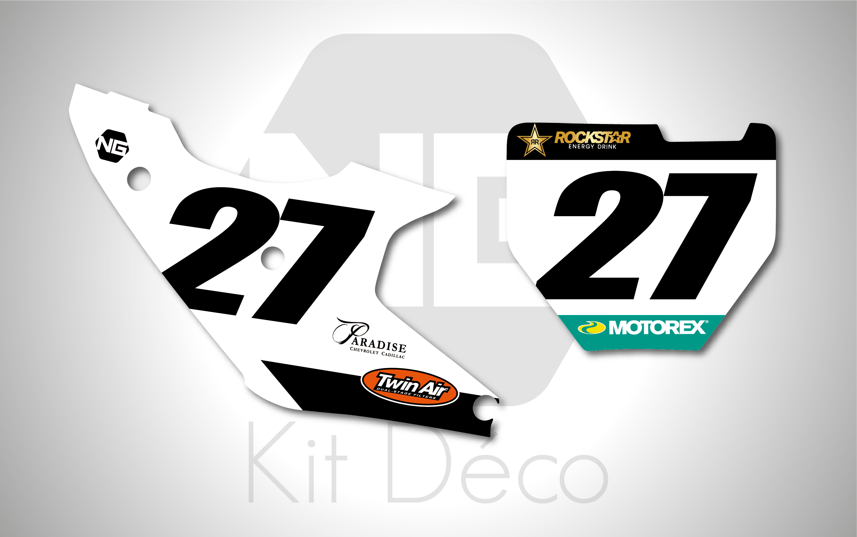 Kit déco fond de plaque numéro Husqvarna TC / FC FACTORY 2022 50 65 85 ...