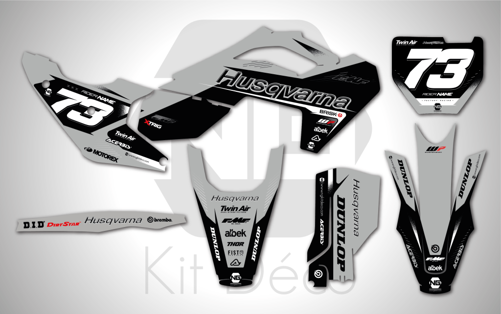 Kit déco Husqvarna TC / FC ALBA Séries 50 65 85 125 250 350 450