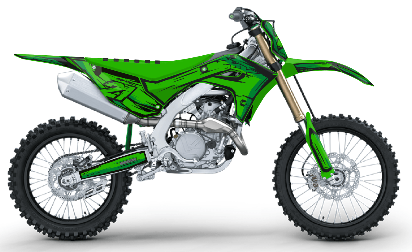 Kit déco Kawasaki KX / KLX / KXF DRAW Séries 60 65 80 85 110 125 250 450