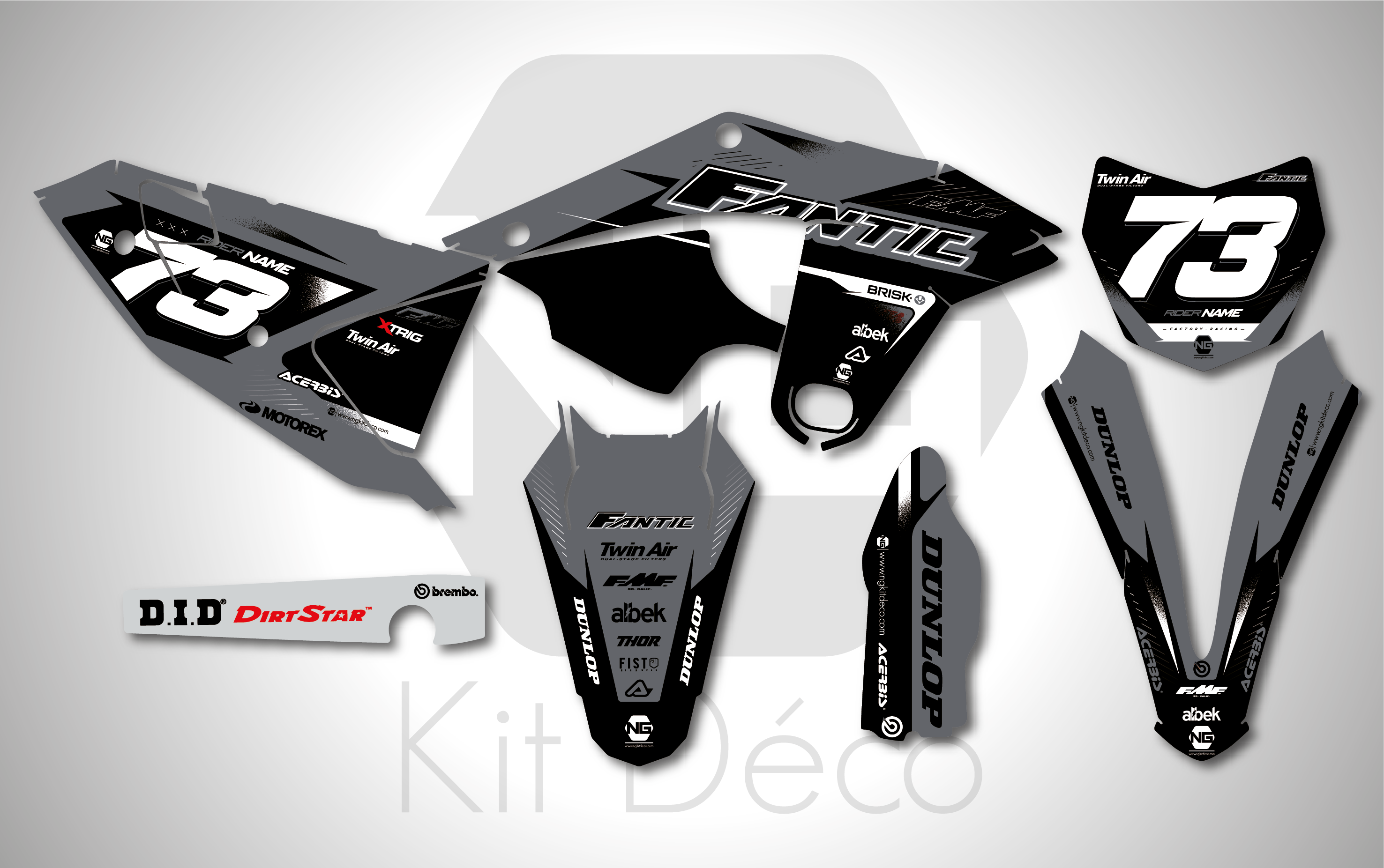 Kit déco FANTIC XX / XXF ALBA séries 125 250 450