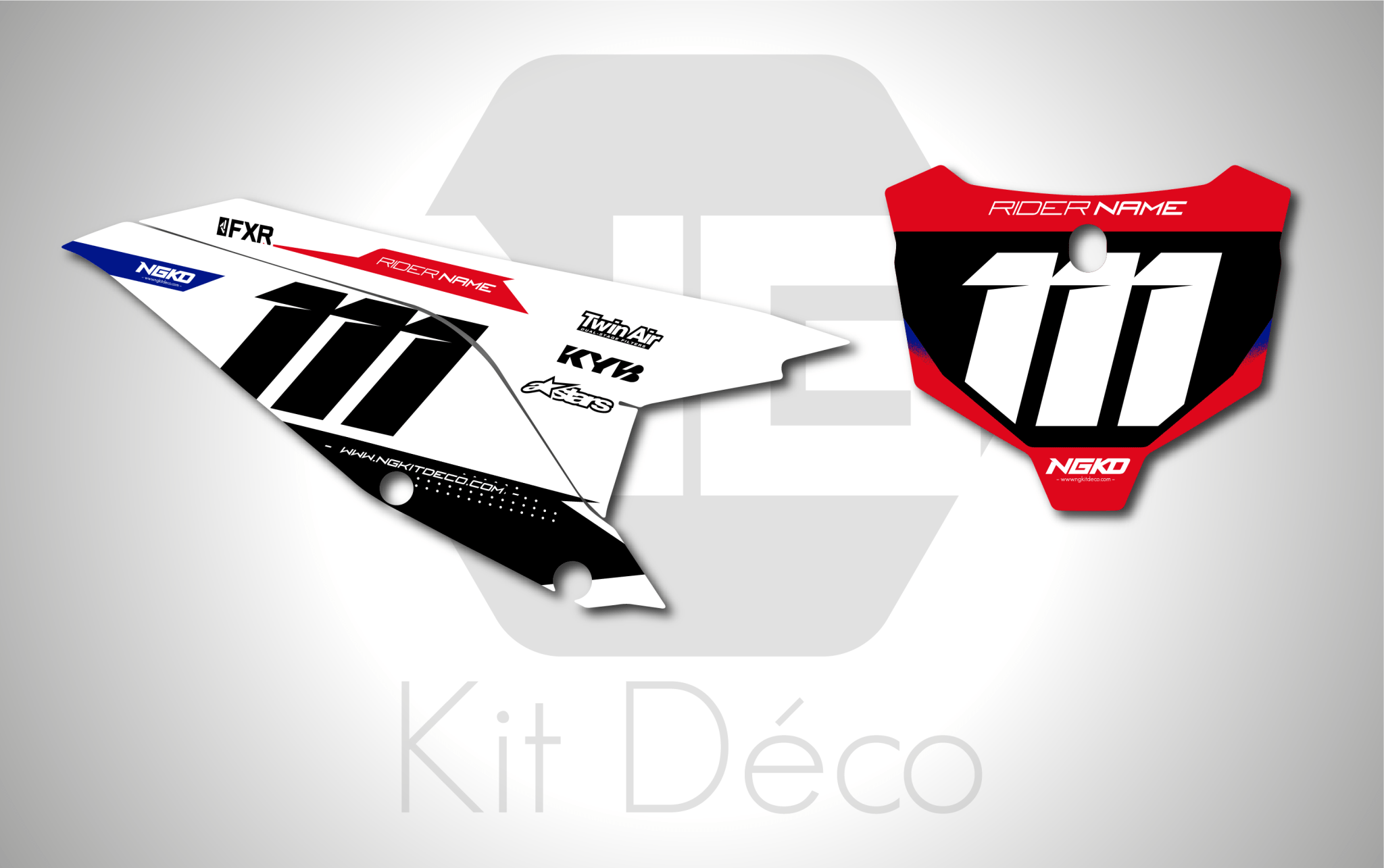 Kit déco fond de plaque numéro Beta RX COL Séries