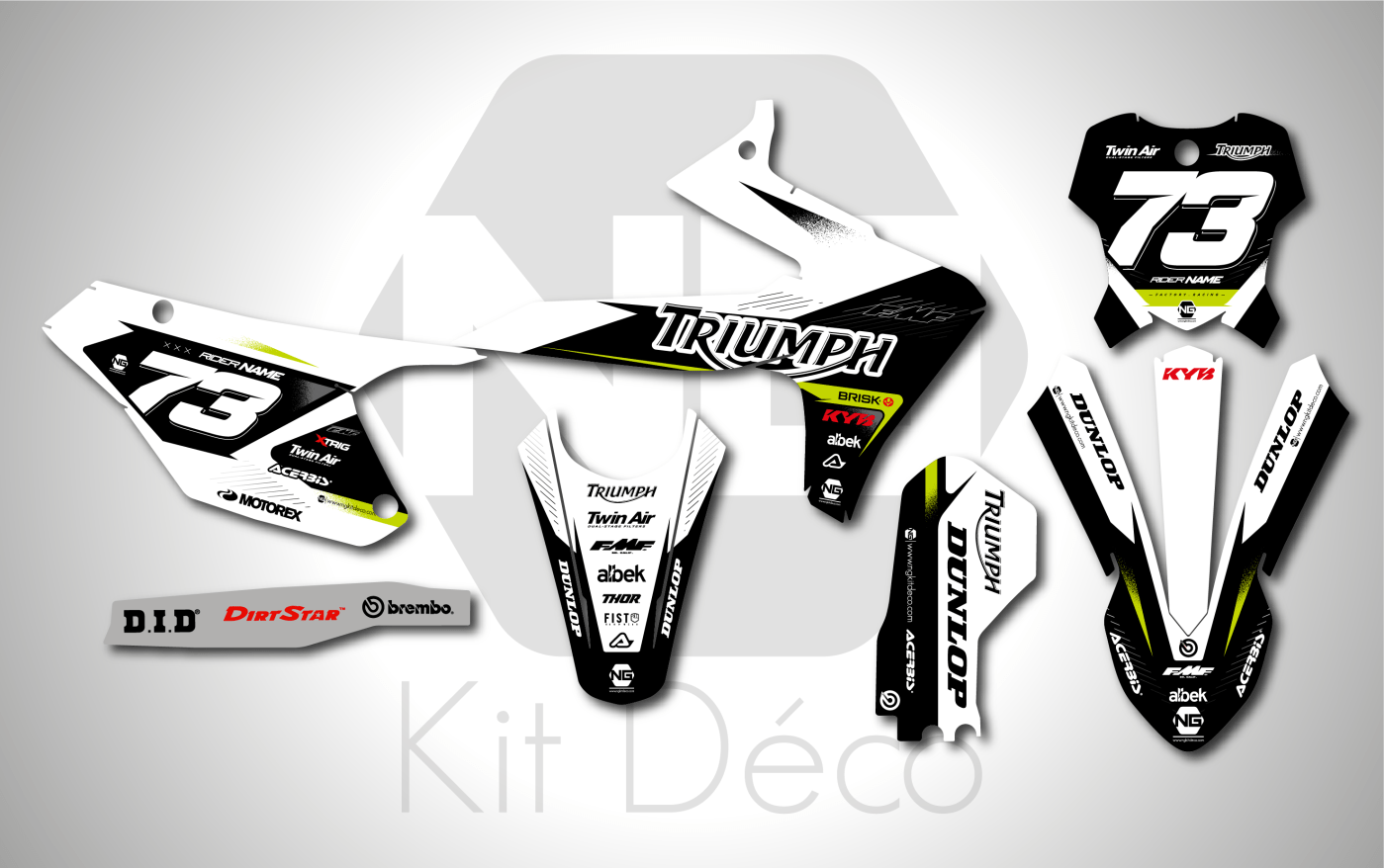 Kit déco TRIUMPH TF X ALBA Séries 250 450