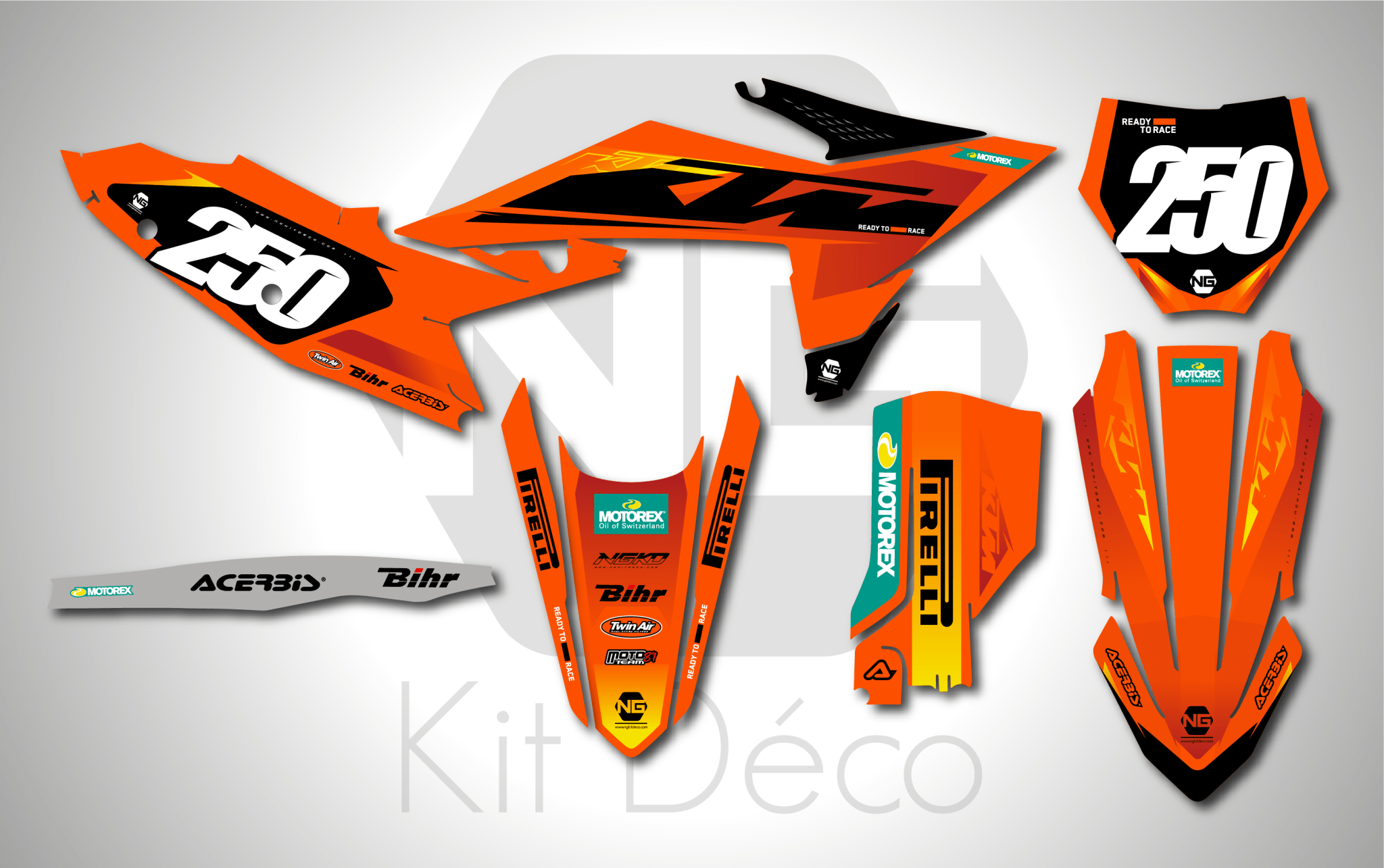 Kit déco KTM SX / SXF ORIGINALITY 2025 50 65 85 125 250 35 450