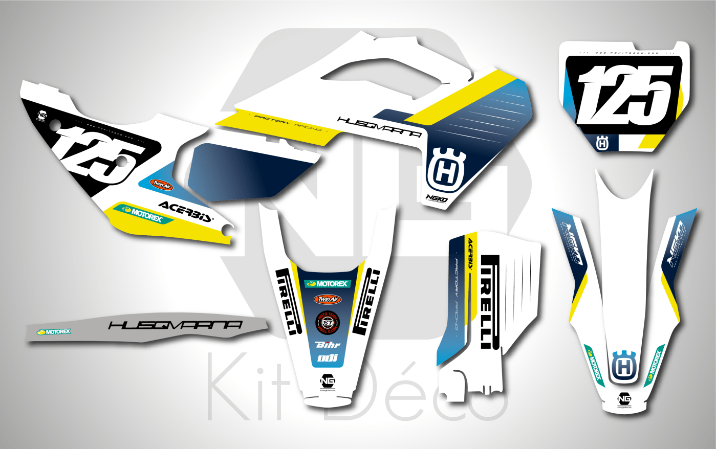 Kit déco Husqvarna TC / FC ORIGINALITY séries 2025 50 65 85 125 250 350 450