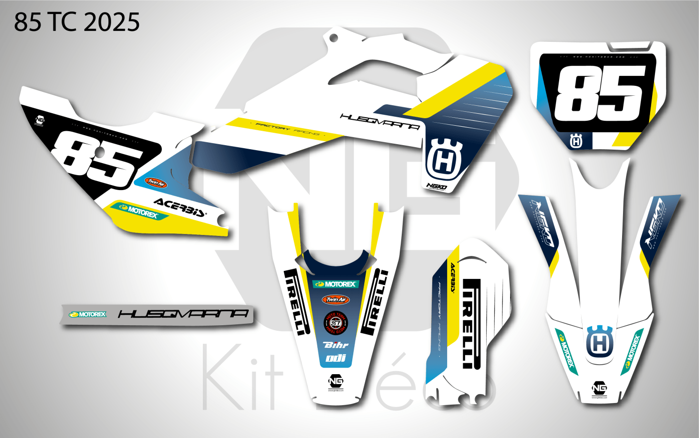 Kit déco Husqvarna TC / FC ORIGINALITY séries 2025 50 65 85 125 250 350 450