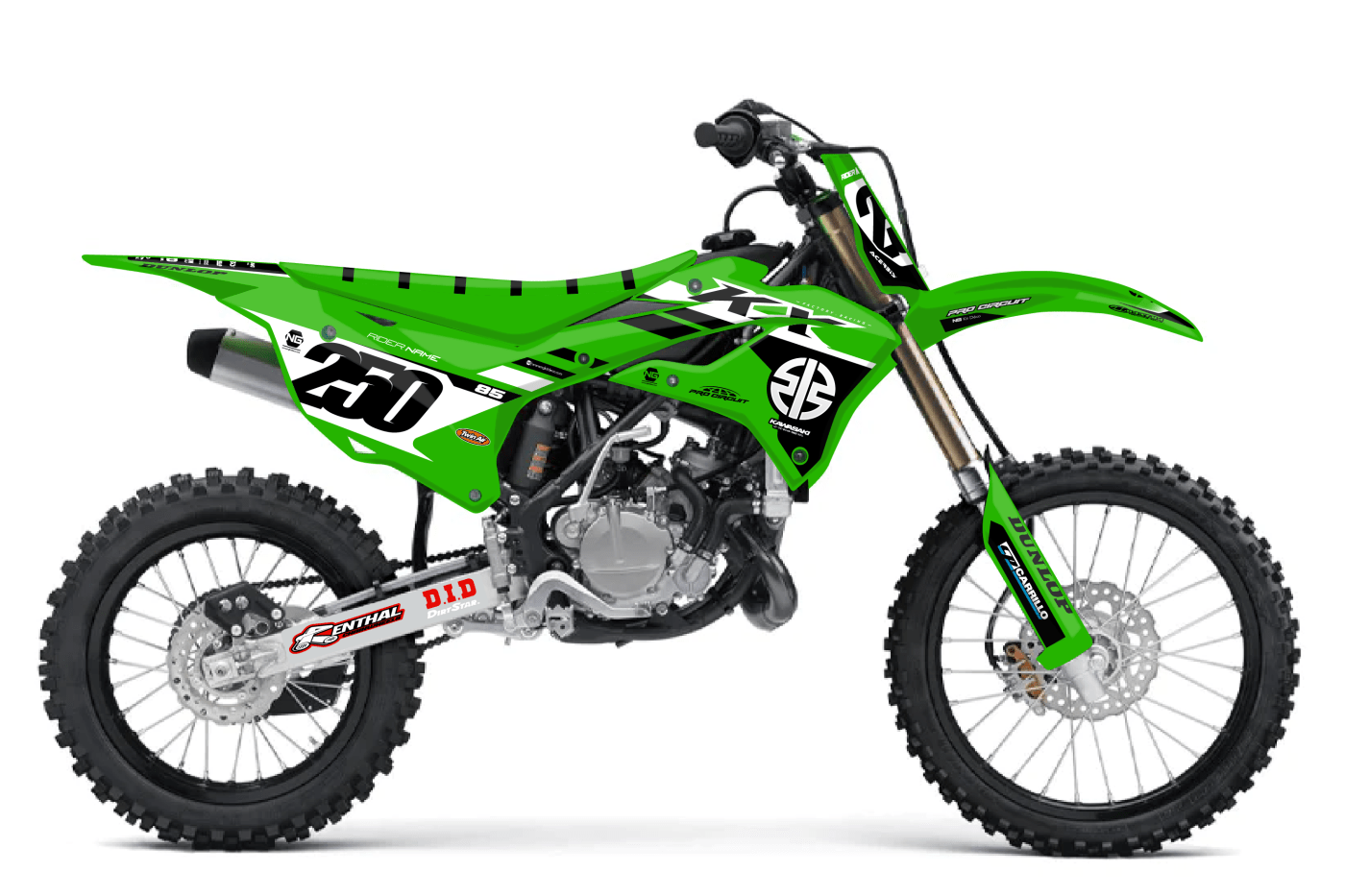 Kit déco Kawasaki KX / KLX / KXF ORIGINALITY 2025 60 65 80 85 110 125 ...