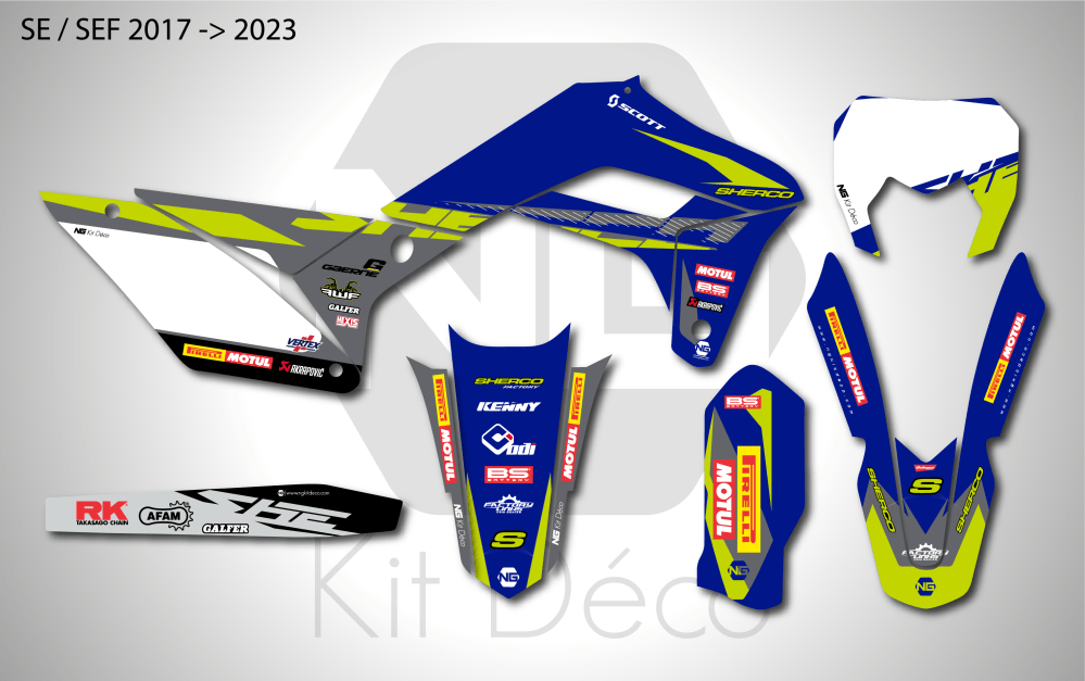 Kit déco SHERCO SE / SEF FACTORY 2025 125 250 300 450 500 4.5 .51