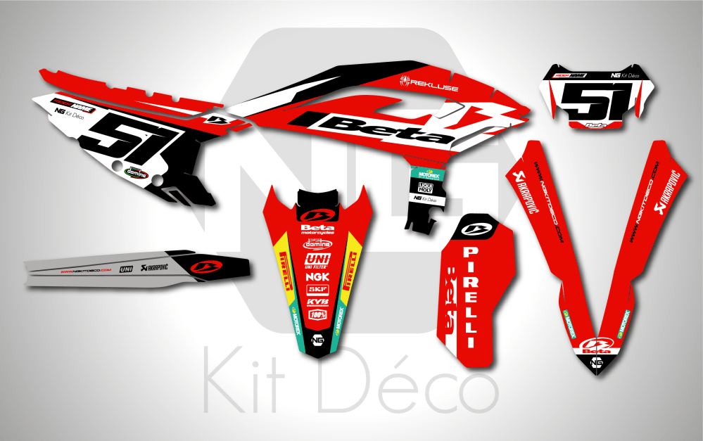 Kit déco BETA RR / LC / Xtrainer FAB Séries 125 200 250 300 350 390 430 480