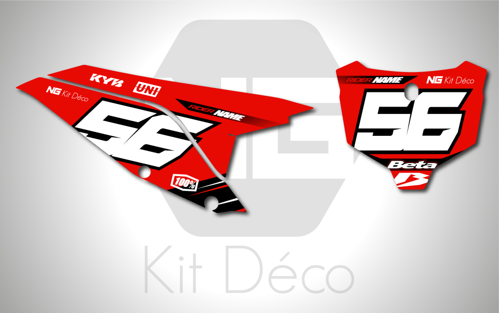 Kit déco fond de plaque numéro Beta RX PURE Séries