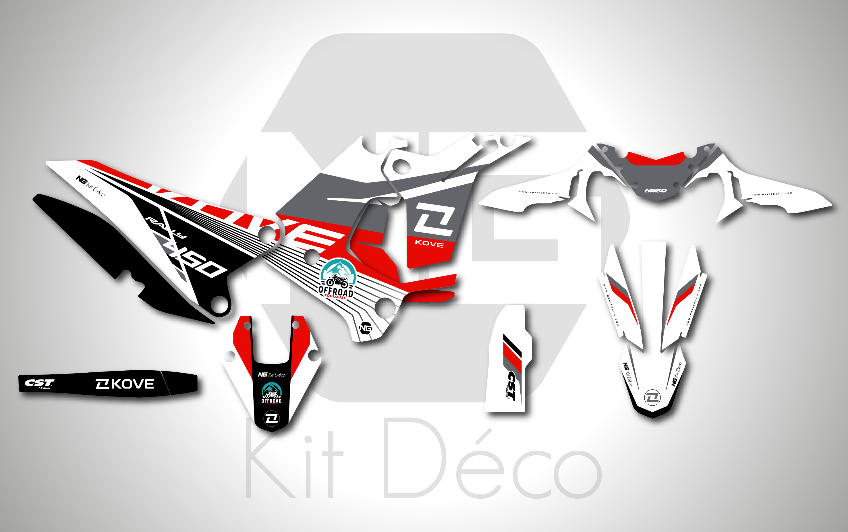 Kit déco Kove 450 Rally OFFROAD TLS - NG kit déco